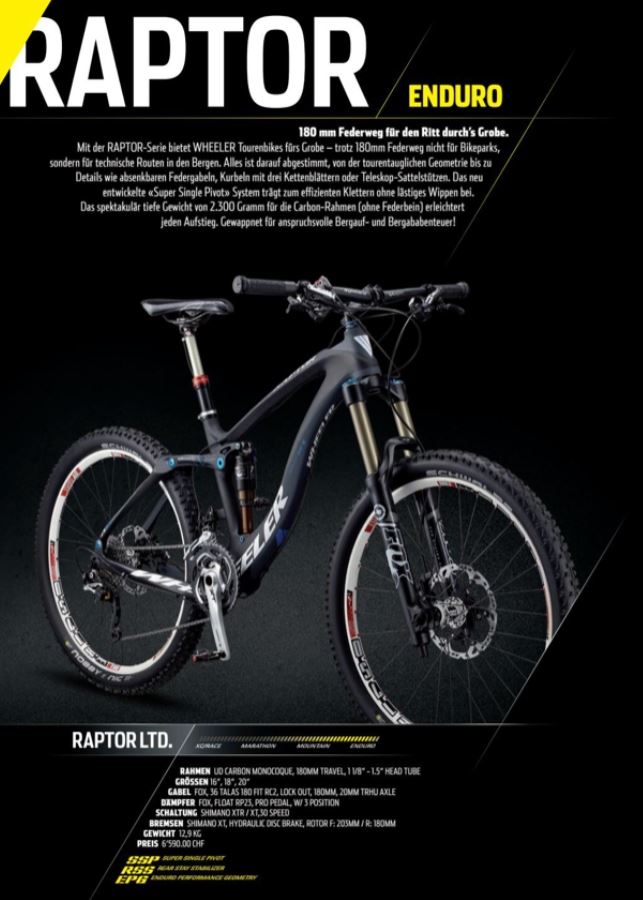 Wheeler RAPTOR LTD 2012 - Bike Gallery | Traildevils